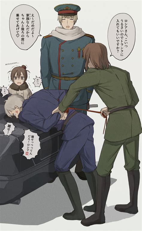Russia Prussia Lithuania And Moldova Axis Powers Hetalia Drawn By