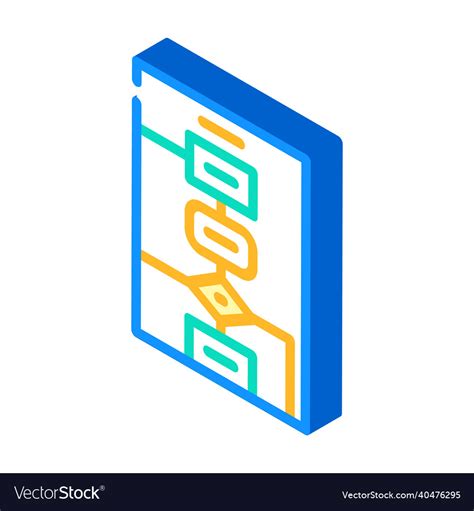 Algorithm Software Data Science Isometric Icon Vector Image