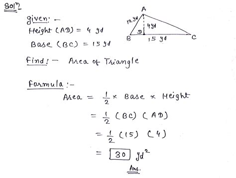 [solved] area of a triangle find the area of the triangle below be