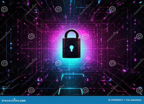 Big Data And Cybersecurity 3d Illustration Neural Network And Cloud Technologies Global