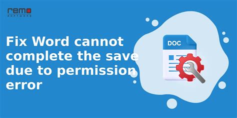 Fix Word Cannot Complete The Save Due To Permission Error