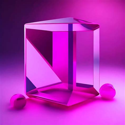 Premium Ai Image 3d Render Abstract Minimalist Geometric Background With Glowing Geometric