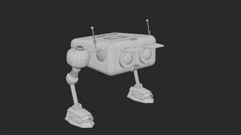 3d Tiny Robot Retro Futuristic Turbosquid 2284477