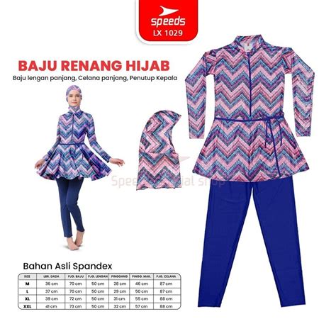 Jual Speeds Baju Renang Hijab Muslim Spandex Asli Swimwear Swim Suit Cewek Wanita Hijab