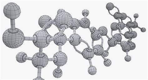 비타민 B9 엽산 분자 3d 모델 59 Max 3ds Fbx Obj Free3d