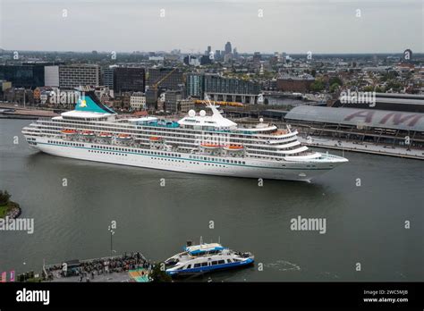 The Mv Artania Cruise Ship Leaving Amsterdam Built In Helsinki And Launched In 1984 She Has