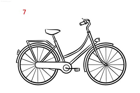 How To Draw A Bike In 7 Steps Easy Drawings Bike Lights Crystal