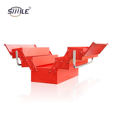 Smiletech Customizable Metal Cantilever 5 Tray Stackable Toolbox Organizer China Toolbox