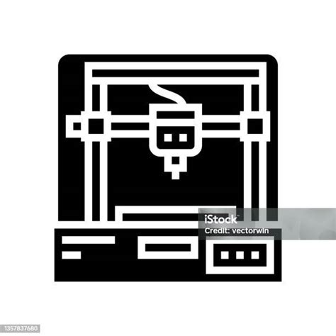 3d 프린터 글리프 아이콘 벡터 일러스트레이션 0명에 대한 스톡 벡터 아트 및 기타 이미지 0명 개발 건축 istock