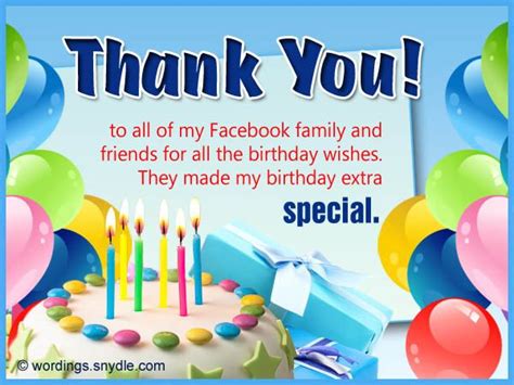 Thanks Birthday Wishes For Facebook