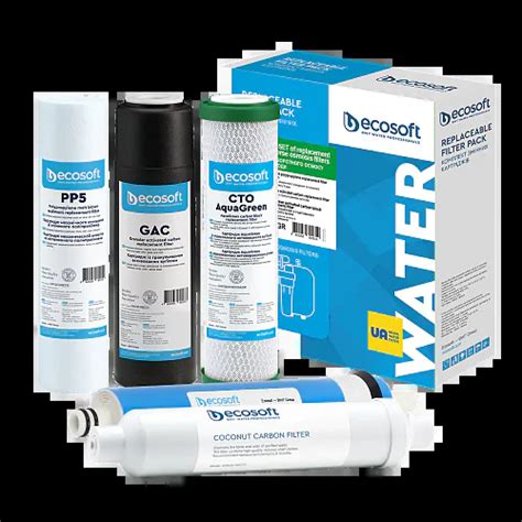 ᐉ Комплект картриджей для фильтра обратного осмоса Ecosoft Absolute без минерализатора 5 шт