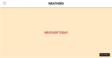 React Animated Weather Examples Codesandbox