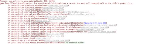 Getting Javalangillegalstateexception In Android Stack Overflow