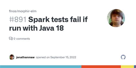 Spark Tests Fail If Run With Java 18 · Issue 891 · Finosmorphir Elm