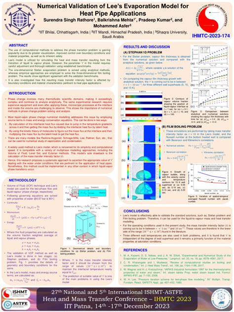 Pdf Numerical Validation Of Lees Evaporation Model For Heat Pipe