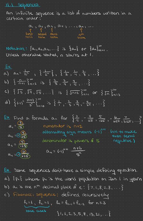 calculus 2 lecture notes sequences an infinite sequence is a list of