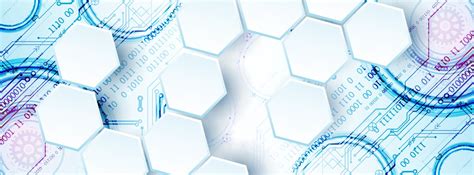 Hexagons On Gradient Color Background Hi Tech Vector Image