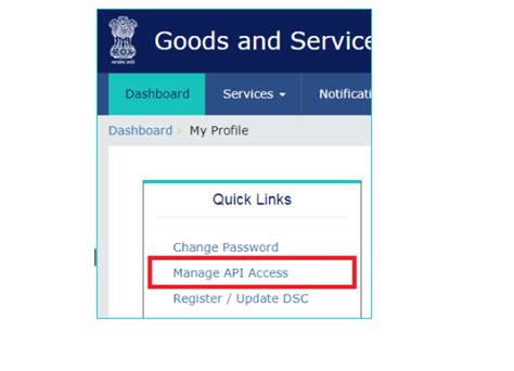 Manage Api Access On Gst Portal Learn By Quicko