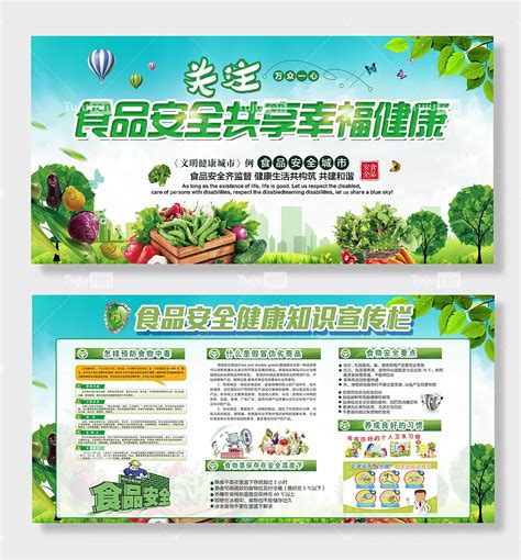 社区大力推广饮食健康展板饮食健康宣传栏素材模板下载 图巨人