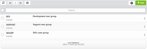 User Groups Screen Insite Web Ui