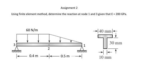 Assignment 2 Using Finite Element Method Determine