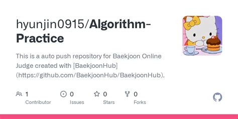 Github Hyunjin0915algorithm Practice This Is A Auto Push Repository For Baekjoon Online