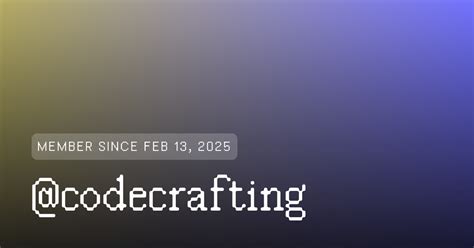 Codecrafting Codecrafting Transient Labs