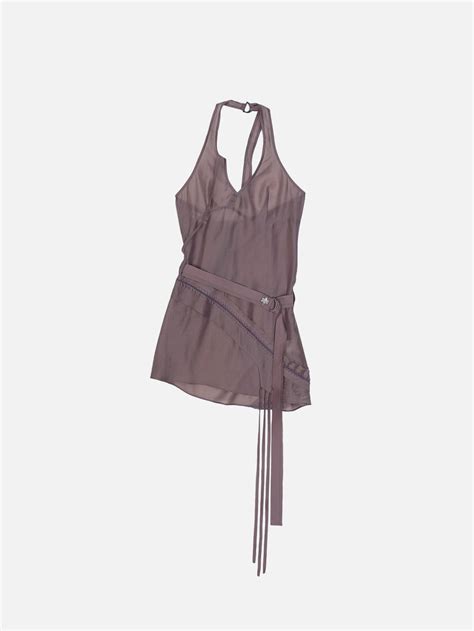 Aesynctx Asymmetric Mini Dress Ash Pink