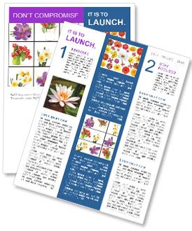 Beautiful Blooms Of Spring A Guide To Seasonal Flowers Newsletter Template Design ID