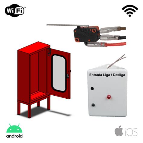 Sensor Detector De Abertura De Porta De Hidrante E Acesso Módulo Wifi Iot Para Monitoramento