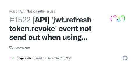 Api Jwt Refresh Token Revoke Event Not Send Out When Using Api Logout Issue