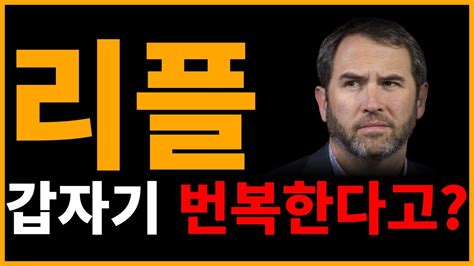 리플 갑자기 이게 무슨 날벼락입니까 진짜 미치겠네요 리플속보 리플 리플코인 Youtube