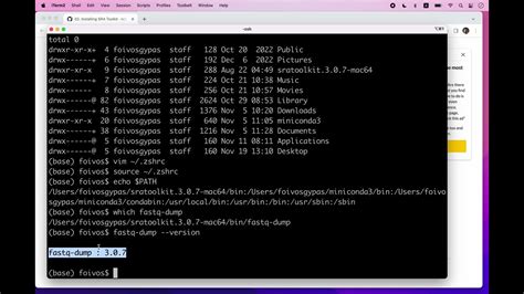 How To Download Fastq Files Wtih Fastq Dump From Sra Toolkit From Mac Terminal Youtube