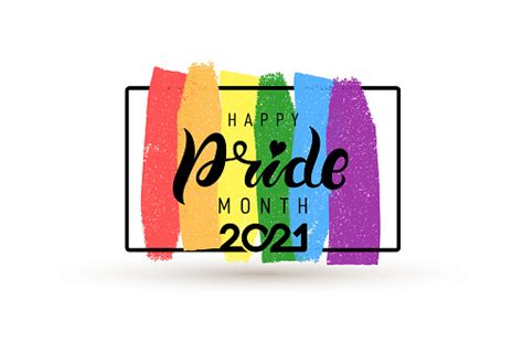 무지개 깃발이 있는 프라이드 월 2021 로고 심장 성소수자 성적 소수자 게이와 레즈비언자부심 기호 배너 사랑은 사랑입니다 템플릿 디자이너 기호 아이콘 다채로운 브러시는