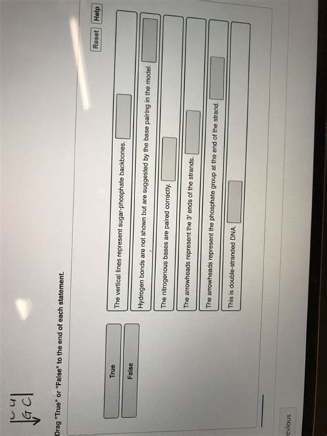 Solved Gel G C Drag True Or False To The End Of Each