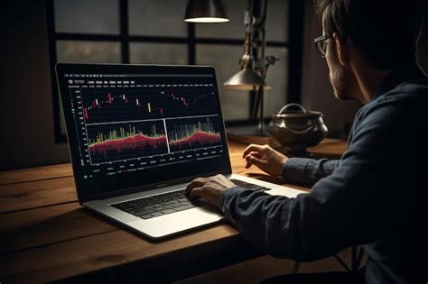Premium Photo Modern Stock Trading Reading Charts On His Laptop
