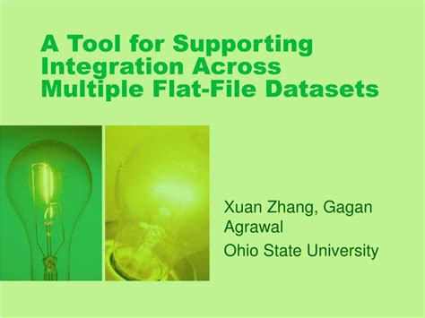 ppt integrated tool for multi flat file dataset integration