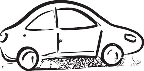 귀여운 손으로 그린 자동차 아이콘 프리미엄 벡터