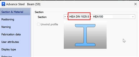 Is It Possible To Show The Section Class In Detail Drawings Or Bom Lists In Advance Steel