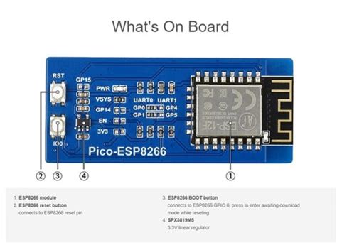 Esp8266 Wifi Expansion Module For Raspberry Pi Pico Supports Tcpudp