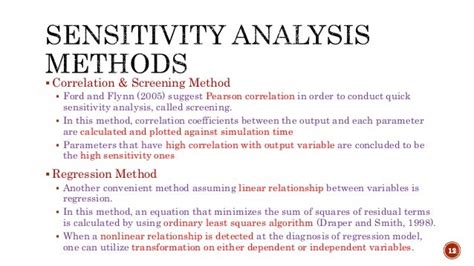 sensitivity analysis