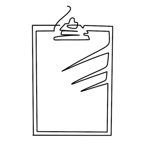 Premium Vector Vector Continuous One Line Clipboard Illustration