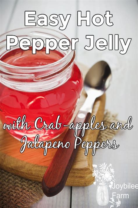 Easy Hot Pepper Jelly With Crab Apples And Jalapeno Peppers Recipe