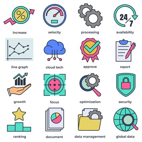 Set Of Data Analysis Icon Logo Vector Illustration Data Analysis Pack Symbol Template For