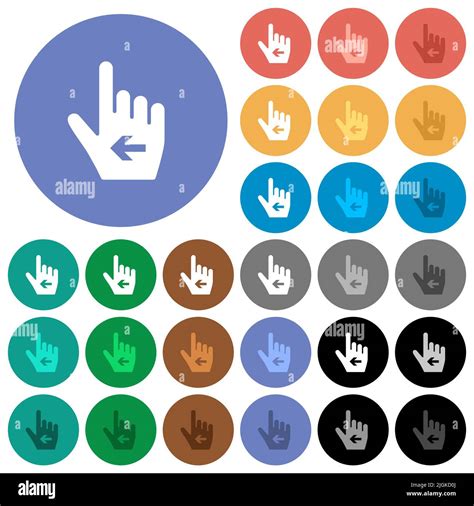 Hand Cursor Left Solid Multi Colored Flat Icons On Round Backgrounds Included White Light And Hand Cursor Left Solid Multi Colored Flat Icons On Round Backgrounds Included White Light And