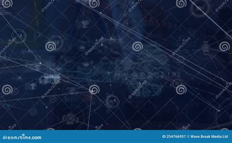 Animation Of Businessman Touching 3d Car Icons Connecting With Lines