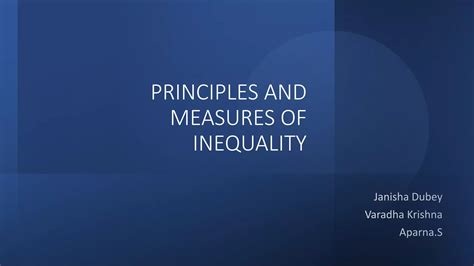 Principles And Measures Of Inequality 1 Ppt