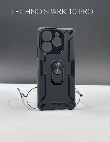 Dz Противоударный чехол с кольцом и креплением для магнитного держателя для Tecno Spark 10 Pro