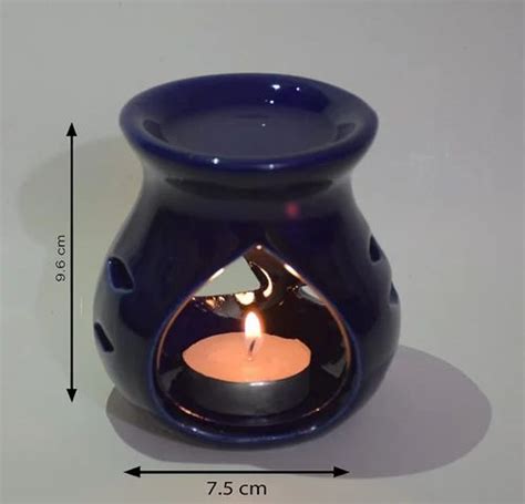 Blue Ceramic Candle Oil Diffuser Dimension 9 6x7 5 Cm At ₹ 120 Piece