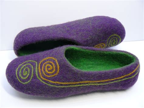 Wool Felted Slippers Handmade Felted Slippers For Women Etsy